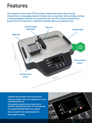 Hanatek Compact Coefficient of Friction Tester | AML Instruments