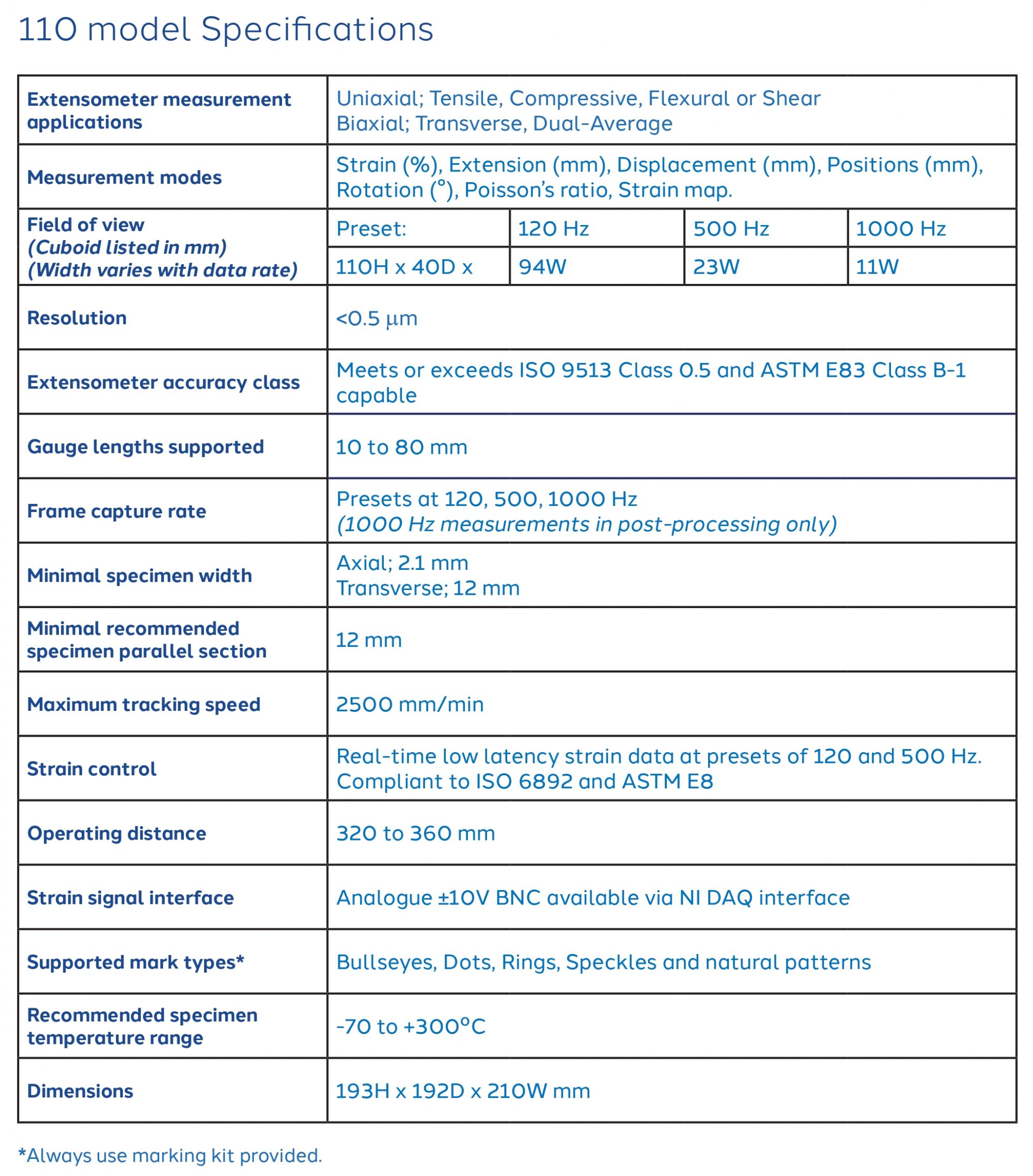 UVX3D Advanced Video Extensometer | AML Instruments